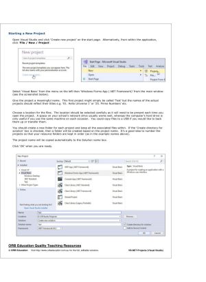 VB.NET Projects 1-3 (Visual Studio) – ORB Education Australia