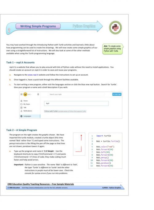 Python Graphics – ORB Education Australia