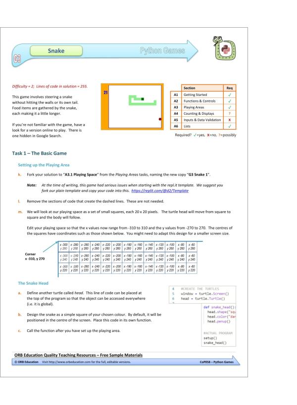 Python Games – ORB Education Australia